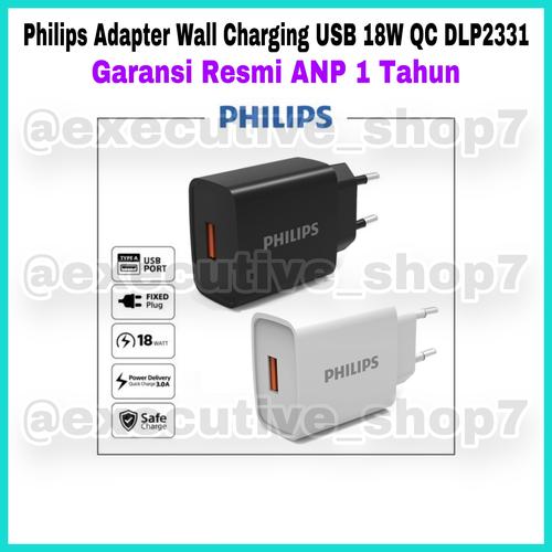 Jual Philips Adapter Wall Charging USB 18W QC DLP2331 - Garansi Resmi ...