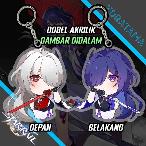 Jual Gantungan Kunci Acheron Honkai Star Rail, Keychain Dobel Anime ...