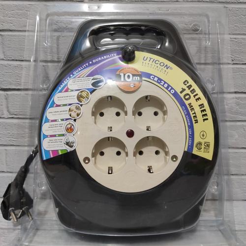 Jual UTICON Box Kabel 10m CR-2810 Roll Perpanjang CR2810 10 meter ...