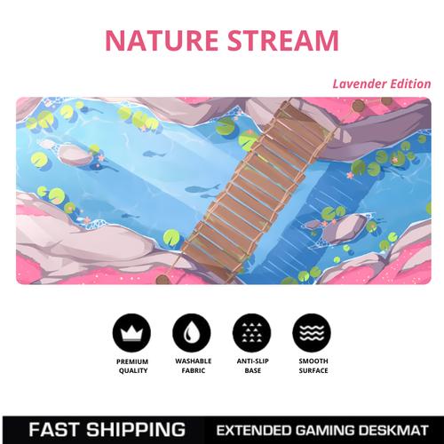 Jual Deskmat Deskpad Mouse Pad Nature Stream Lavender Edition XL Large - Kota Malang - Nekomech ...