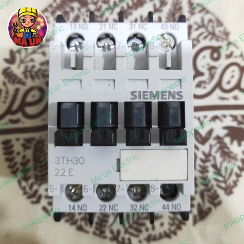 Jual Contactor Siemens 3TH30 22E 2 NO 2 NC 220Vac 16A Original ...