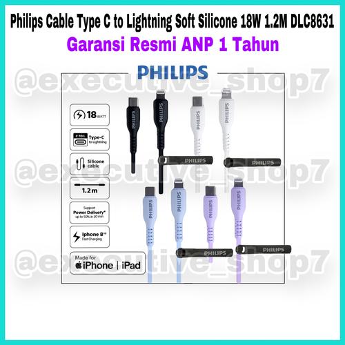 Jual Philips Cable Type C to Lightning Soft Silicone 18W 1.2M DLC8631 - Garansi Resmi ANP 1 ...