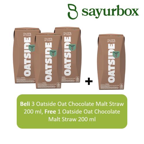 Promo B3G4 - Beli 3 Oatside Oat Chocolate Malt Straw 200 ml Free 1 Oatside Oat Chocolate Malt ...