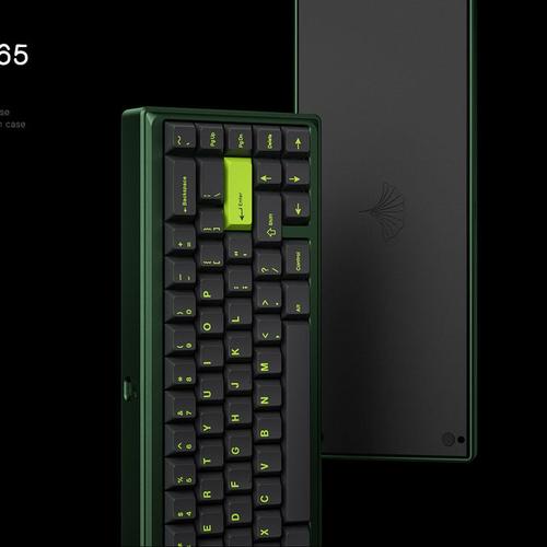Jual Ginkgo65 Green Black Custom Mechanical Keyboard - + Solder PCB ...