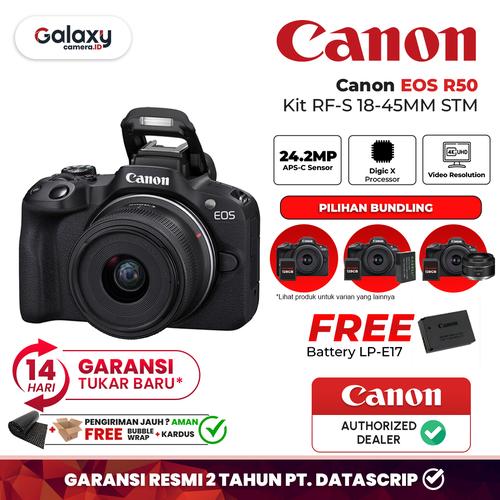 Promo Canon EOS R50 Kit RF-S 18-45MM STM Kamera Mirrorless Garansi ...