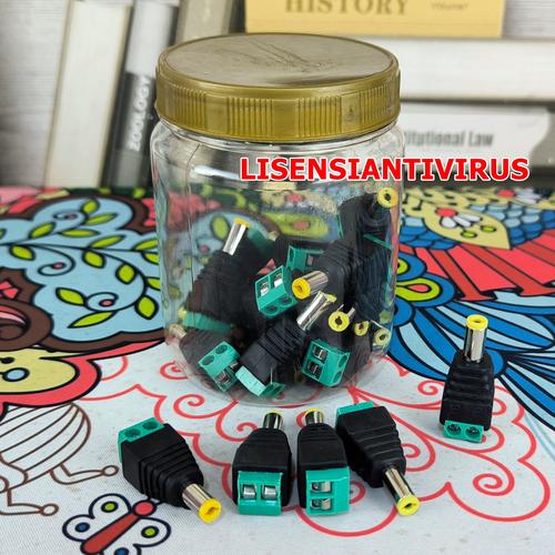 Jual Jack DC Power Male Konektor DC Power Male Jack Power CCTV Jack DC ...