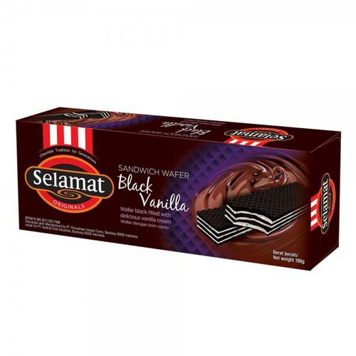 Jual SELAMAT WAFER BLACK VANILLA 145G (1 Carton isi 24 Box) - Jakarta ...