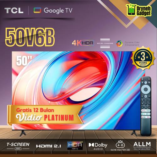Jual TCL 50V6B 4K UHD Smart Android Google TV 50" T-SCREEN Dolby Audio ...
