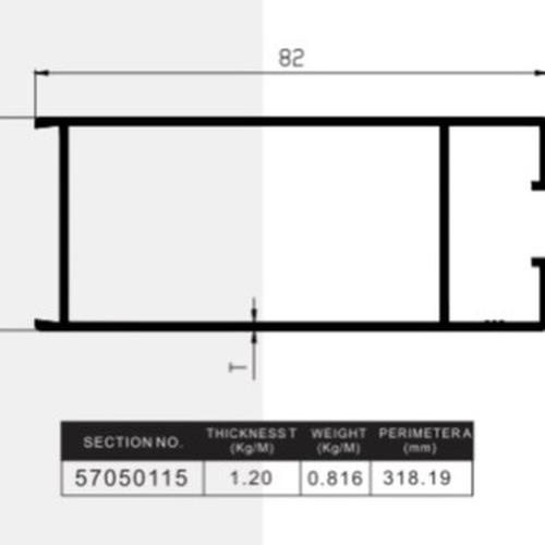 Jual Aluminium Forta Folding Door 5705 Tiang Polos B Tebal 1.10mm ...
