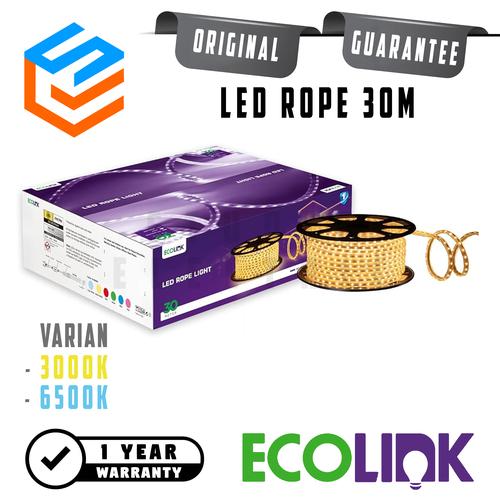 Jual Ecolink Lampu LED Rope 2835 30M WW / CDL 220V Selang Neon Flex 30 ...