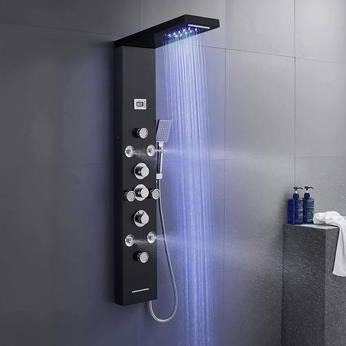Jual LED Shower Set Shower Mandi Dinding Modern Wall Shower Panel ...