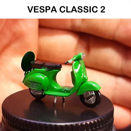 Jual miniatur motor 1/64 VESPA CLASSIC 2 untuk diorama hotwheels/minigt ...