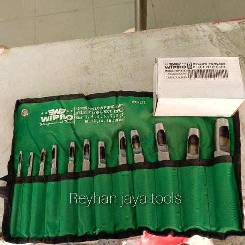 Jual Hollow punch plong set 12 pcs 3-19 mm WIPRO Alat plong set 12 pcs ...