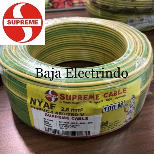 Jual Kabel Grounding Serabut NYAF 2,5mm SUPREME NYAF 2,5 mm Roll 100m - Jakarta Pusat - Baja ...