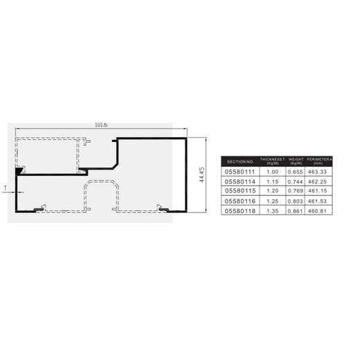 Jual Aluminium Forta Kusen 4" 0558 Kusen Z Polos Tebal 1.00mm Panjang ...