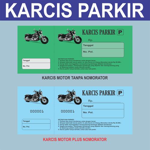 Jual Karcis Parkir Manual Mobil / Motor / Sepeda + Nomorator 1/12 Folio ...