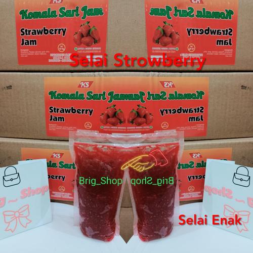Jual Selai stroberry Strawberry Enak manis isian roti donat bolu gulung ...