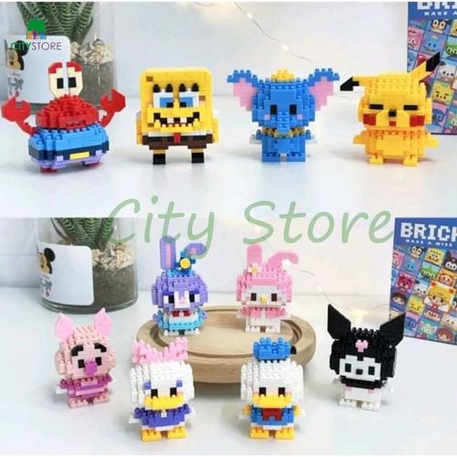 Promo DIY Mainan Balok Nano Block Model Kartun Bricks - Mainan Balok ...