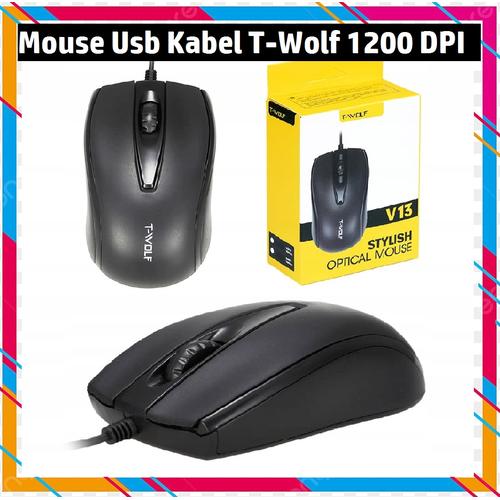 Jual Mouse Kabel Murah /Mouse Usb T-Wolf V13 1200dpi - Kota Pekanbaru ...