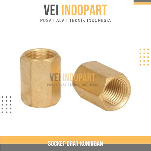 Jual Nepel Sock Drat / Sok Socket Drat Dalam Kuningan - 1/4 Inch ...