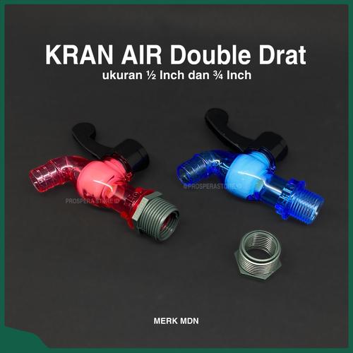 Jual Kran Air Double Drat MDN / Keran Taman 1/2 or 3/4 Inch Dobel Drat ...