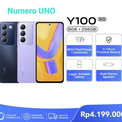 Jual VIVO Y100 5G NFC 8/256GB Nfc/ New Garansi resmi - 8GB 128GB - Kota ...