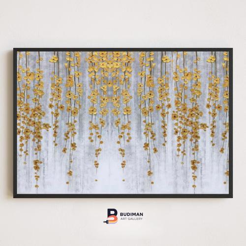 Jual BAGallery - Lukisan Abstrak Bunga Rambat 90cm x 60cm - Kode 332024 ...