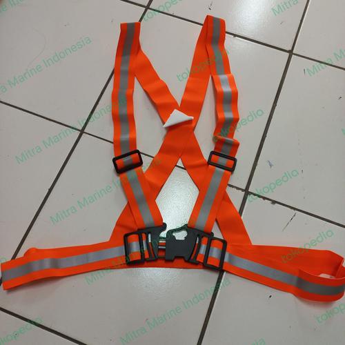 Jual Rompi Karet V Orange/Rompi Safety/Rompi APD/Rompi Proyek Orange ...