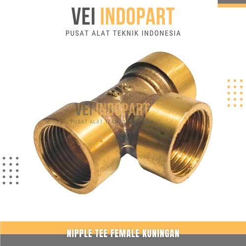 Jual Nepel Tee Drat Female / Tee Drat Dalam Kuningan - 3/8 Inch ...