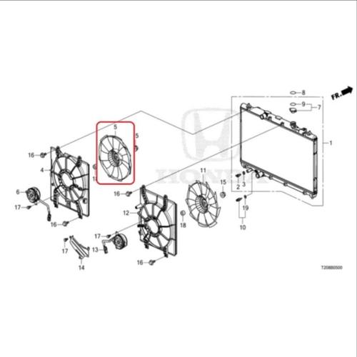 Jual kipas baling fan radiator honda civic turbo hrv 2023 2024 ori ...