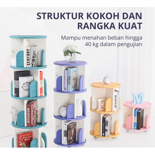 Jual PREMIUM RAK BUKU ANAK TINGKAT LACI DRAWER BOOKSHELF SUSUN 3 4 5 ...