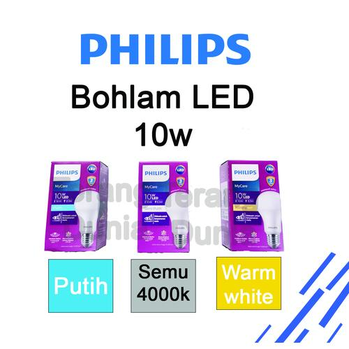 Jual Lampu LED Bulb Philips 10w Putih 4000k Warmwhite Bohlam LED ...