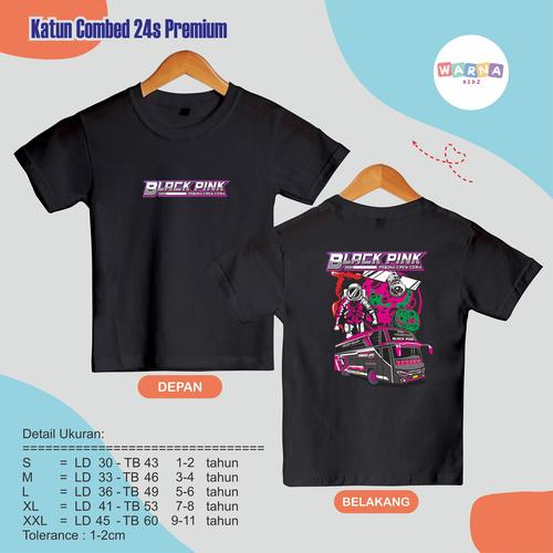 Jual Bus Black Pink Kaos Anak Basuri Katun Combed 24s Premium - Kab ...