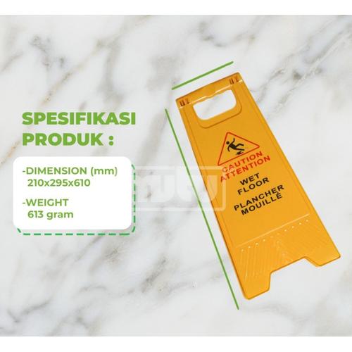 Jual safety cone 61 cm / papan peringatan lantai basah /warning sign ...