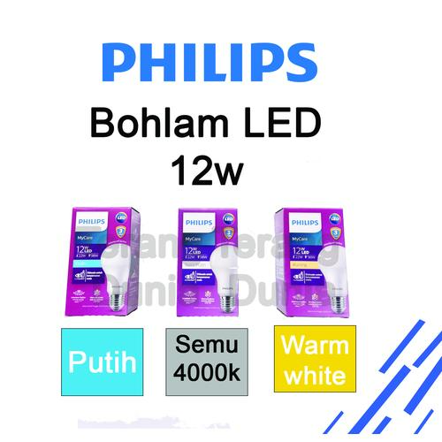 Jual Bohlam LED Philips 12w Lampu Bohlam Philips LED 12w Putih ...