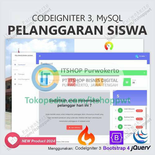 Jual Source Code Aplikasi Web Poin Pelanggaran Siswa Menggunakan ...