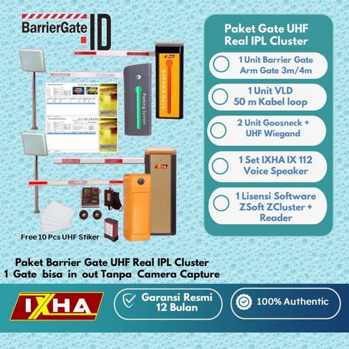 Jual Paket Barrier Gate Ixha Dengan Reader Uhf Tanpa Tap 1 Gate Bisa In