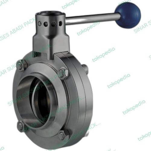 Jual Butterfly Valve Sanitary SS316 BUTT WELD SIZE 6" INCH FOODGRADE ...