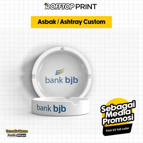 Jual Asbak custom / Ashtray Custom satuan - Putih, 1 Sisi Luar - Kota ...