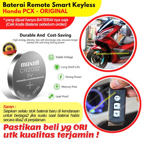 Jual BATERAI REMOT MOTOR HONDA PCX BATTERY REMOTE ALARM KUNCI ORIGINAL ...