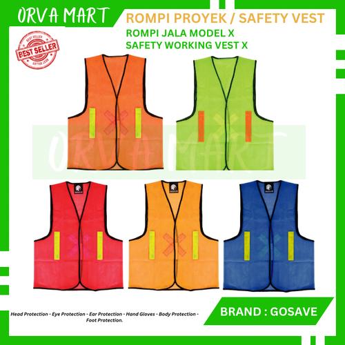 Jual Rompi Safety Jaring Proyek Gosave Warna Biru , Merah , Kuning ...
