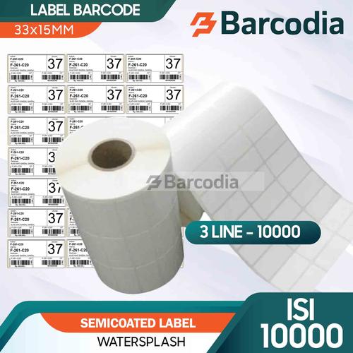 Jual LABEL PRINTER BARCODE 33X15MM - 33X15 MM - 3 LINE SEMICOATED ISI ...