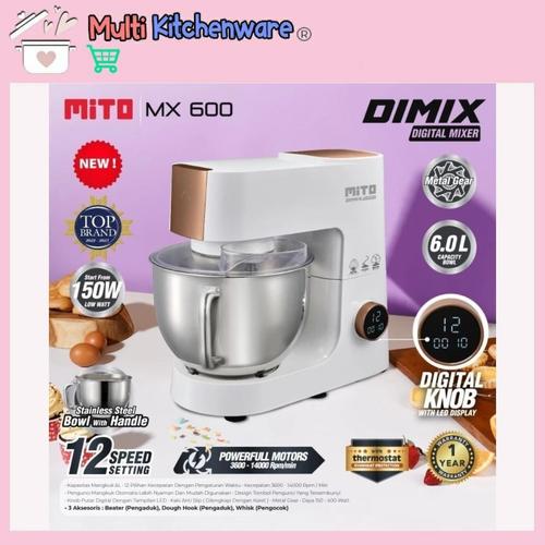 Jual Standing Mixer Mito Mitochiba MX 600 MX-600 Dimix Kapasitas 6 L Pengaduk Kue 12 Speed Gear ...