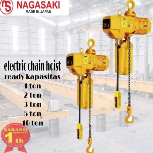 Jual chain Hoist Crane 2 Ton X 6 meter 380Volt Nagasaki Japan, 1 jalur ...