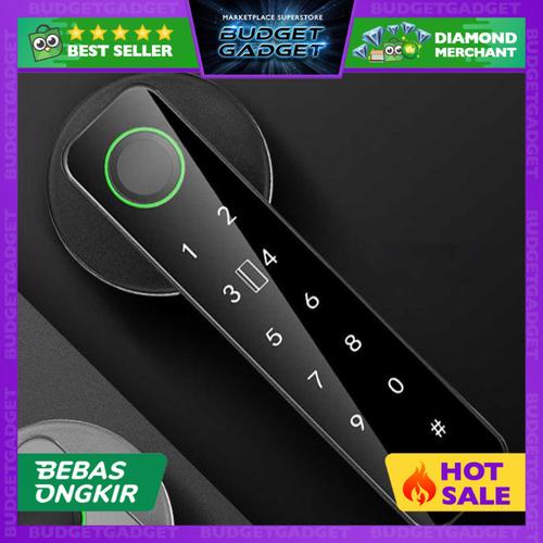 Promo M20 Smart Door Lock Password Fingerprint Tap Card Emergency Key ...