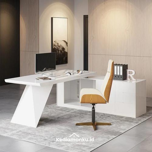 Jual Meja Staf Kantor Eksekutif Karyawan Office Kerja Minimalis Rapat ...