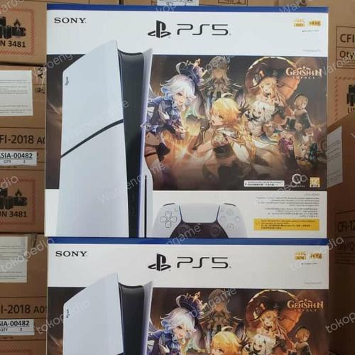 Promo PlayStation 5 Disc / PS5 Console Disc Edition Slim 1TB Genshin ...