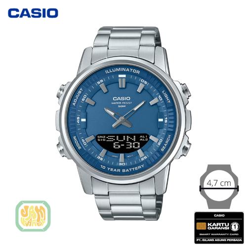 Jual JAM TANGAN PRIA CASIO AMW-880D-2A1 ORIGINAL - AMW 880D 2A1VDF SILVER BIRU - Jakarta Pusat ...