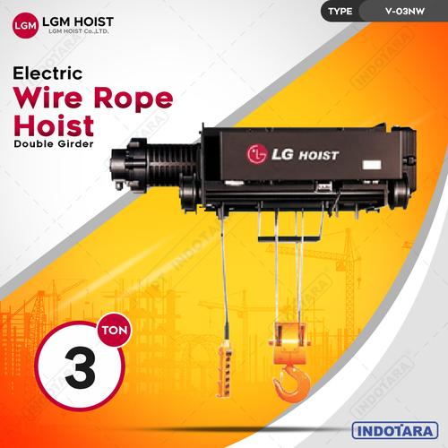 Promo Electric Wire Rope Hoist LGM Double Girder/Creep V-03NW - 3 Ton ...