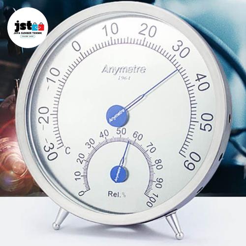 Jual Analog Thermometer Hygrometer Stainless SS430 Anymetre Humidity ...